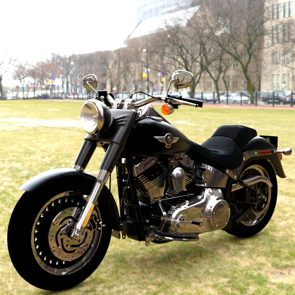 Harley D - Fat Boy 2010 Daz Content by nerdadantes