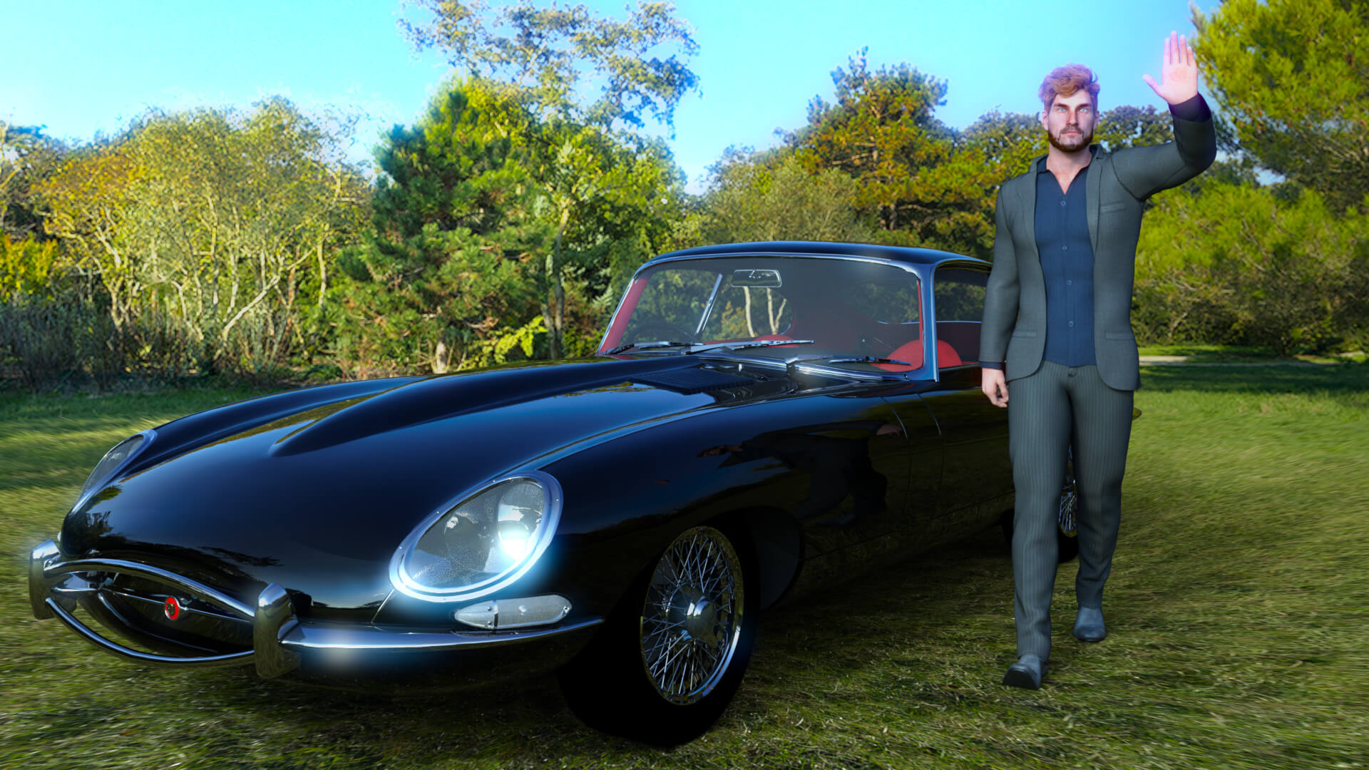 Jaguar E-Type 1961 Daz Content by nerdadantes
