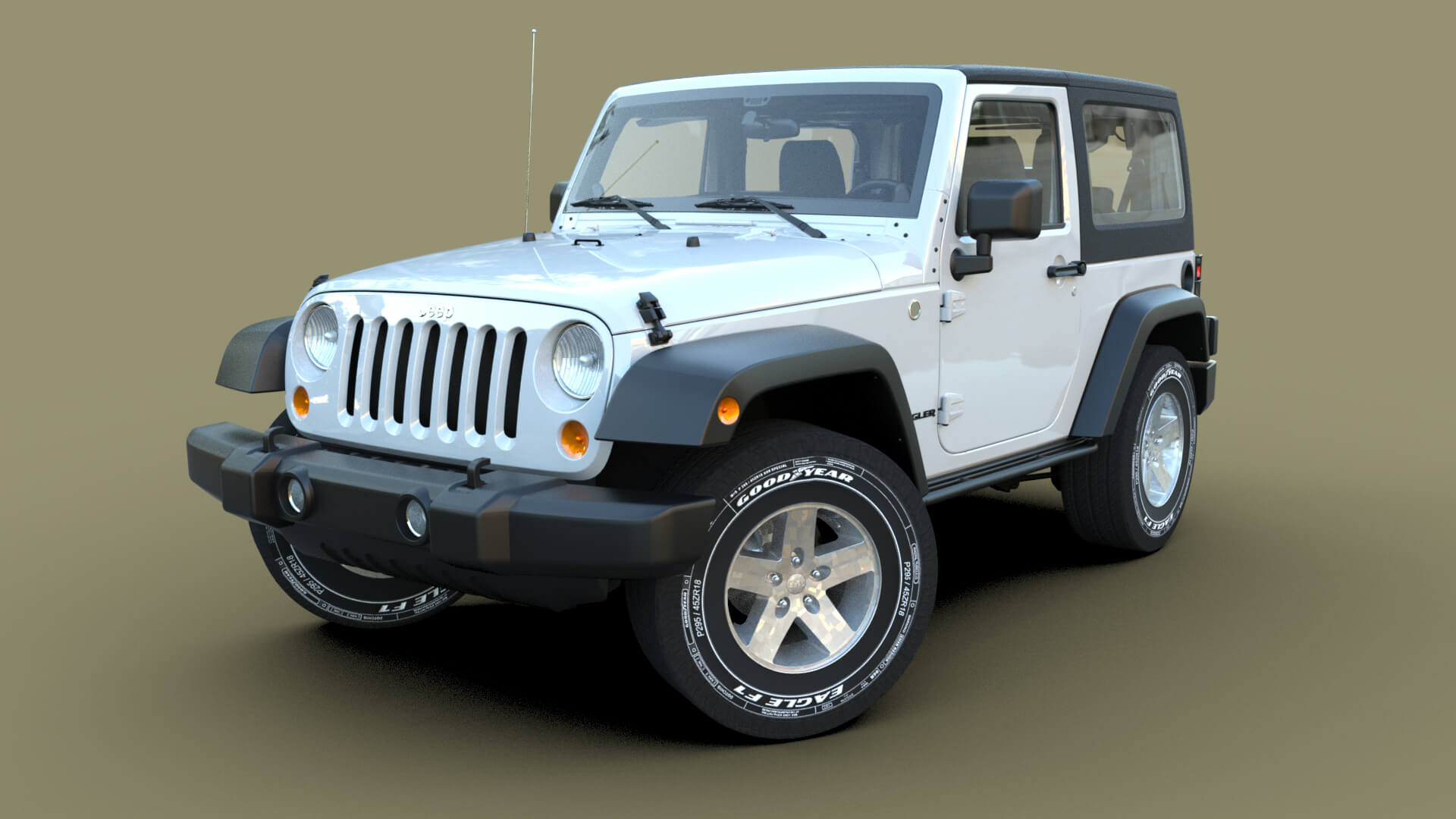 Jeep Wrangler 2012 - 3D Model by nerdadantes