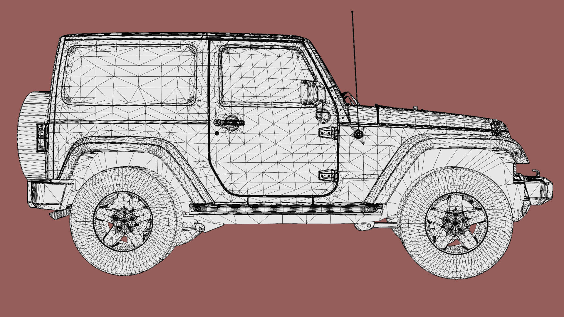 Jeep Wrangler 2012 - 3D Model by nerdadantes