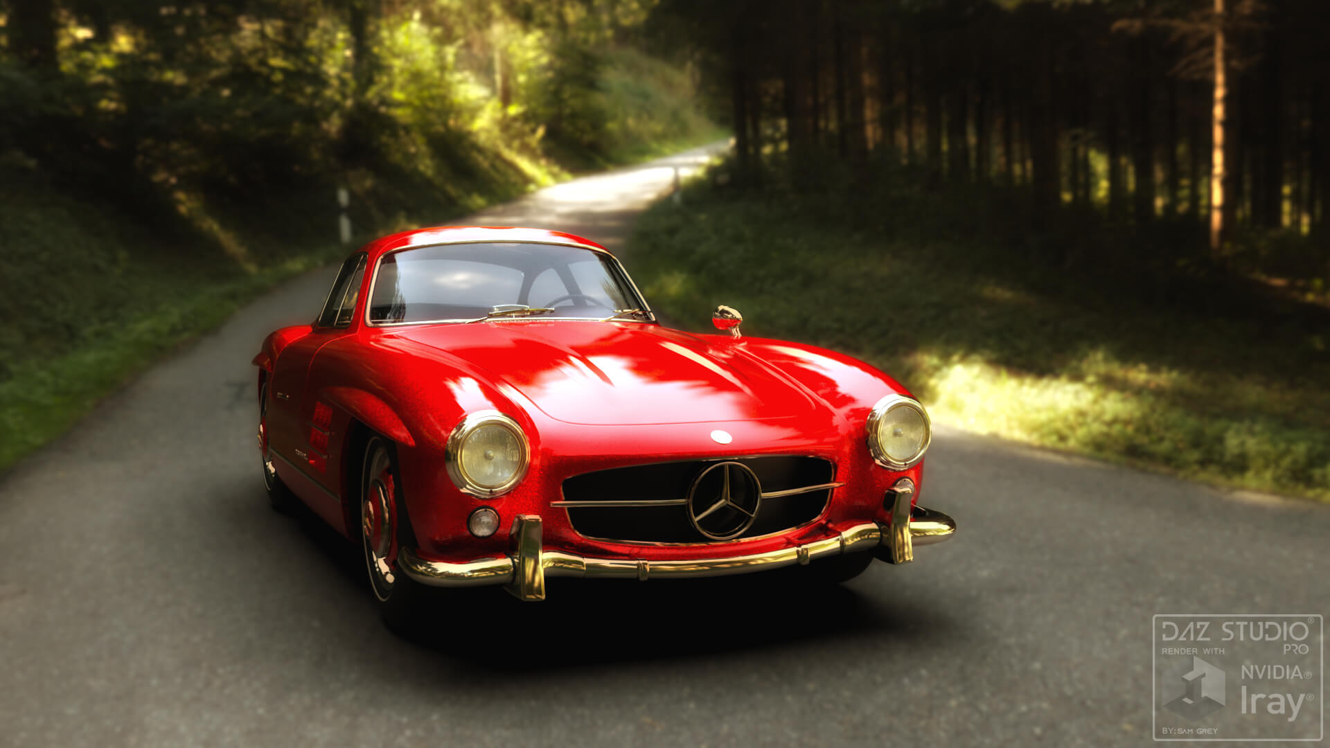 Mercedes-Benz 300SL 1955 3D Model by nerdadantes