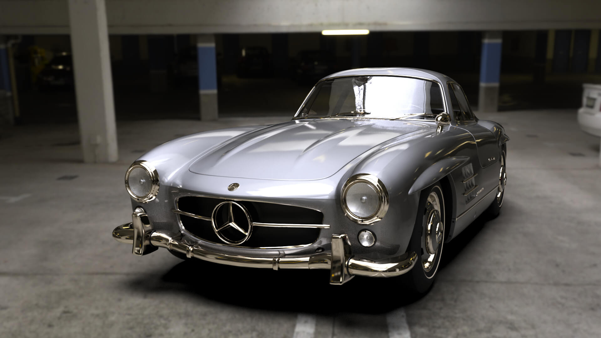 Mercedes-Benz 300SL 1955 3D Model by nerdadantes