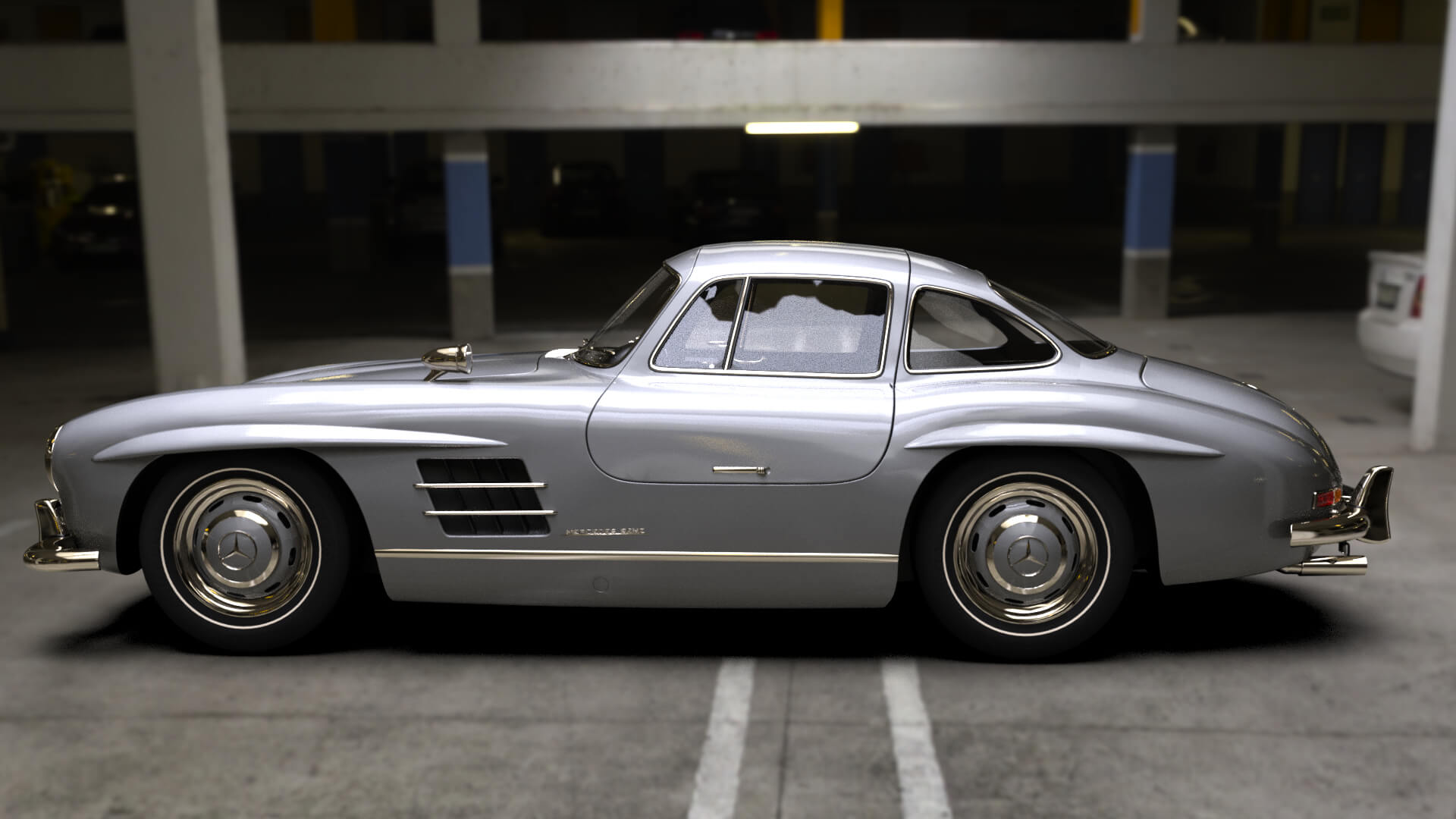 Mercedes-Benz 300SL 1955 3D Model by nerdadantes