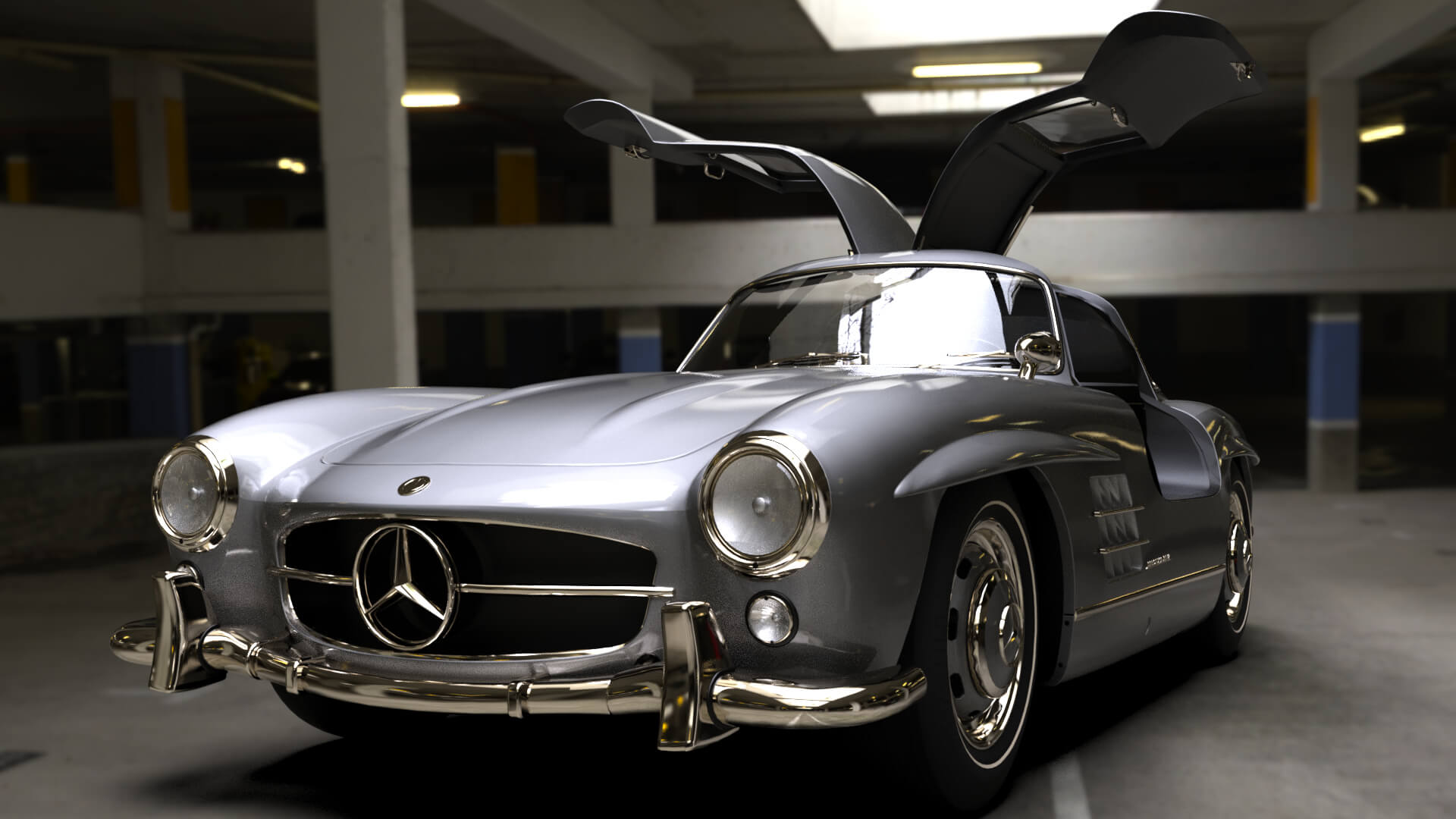 Mercedes-Benz 300SL 1955 3D Model by nerdadantes