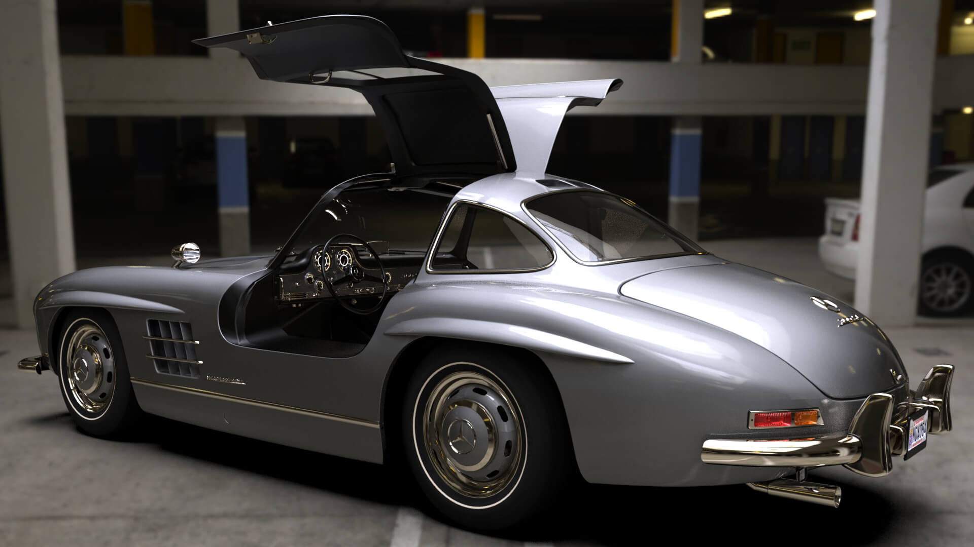 Mercedes-Benz 300SL 1955 3D Model by nerdadantes