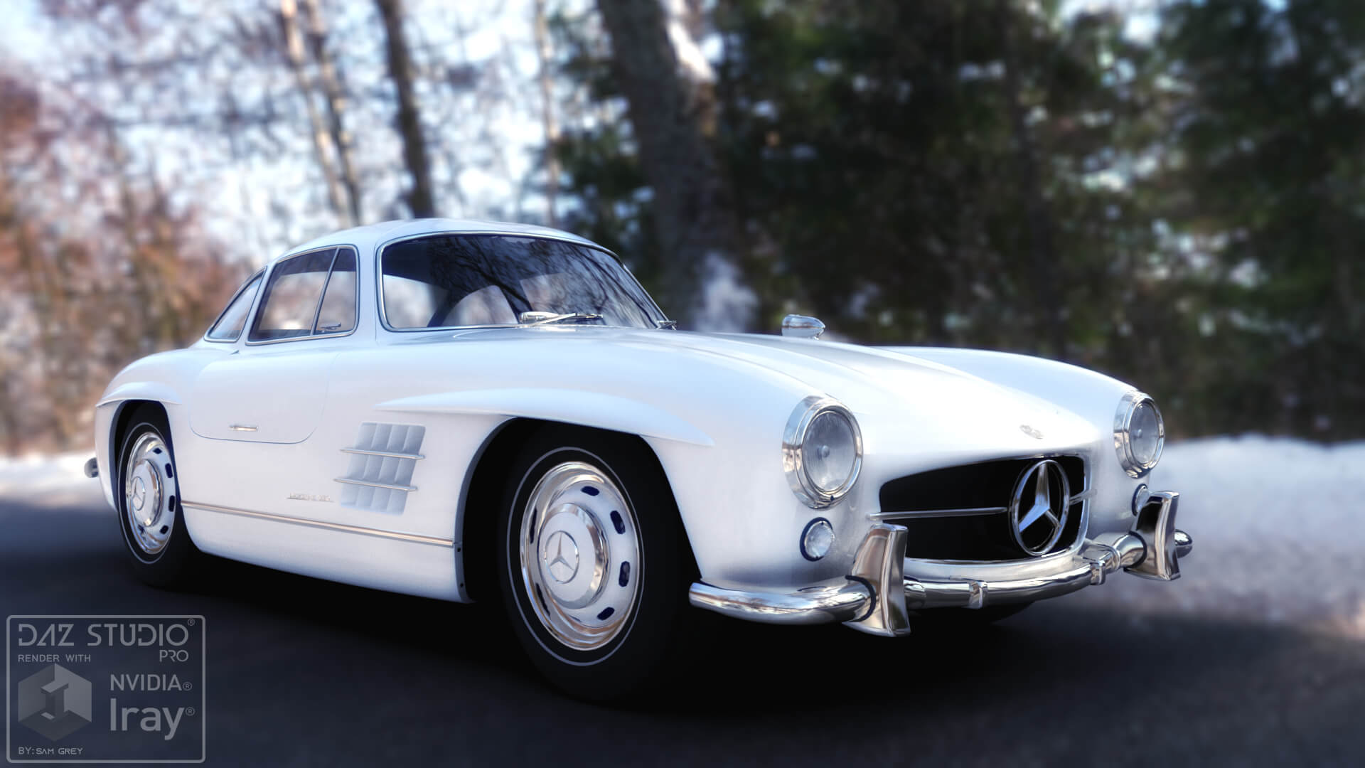 Mercedes-Benz 300SL 1955 3D Model by nerdadantes