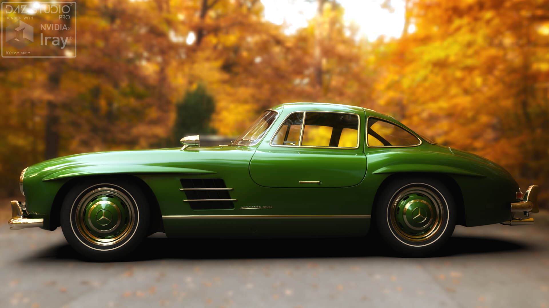 Mercedes-Benz 300SL 1955 3D Model by nerdadantes