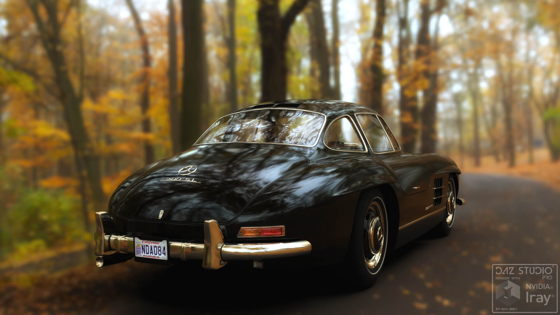 Mercedes-Benz 300SL 1955 3D Model by nerdadantes