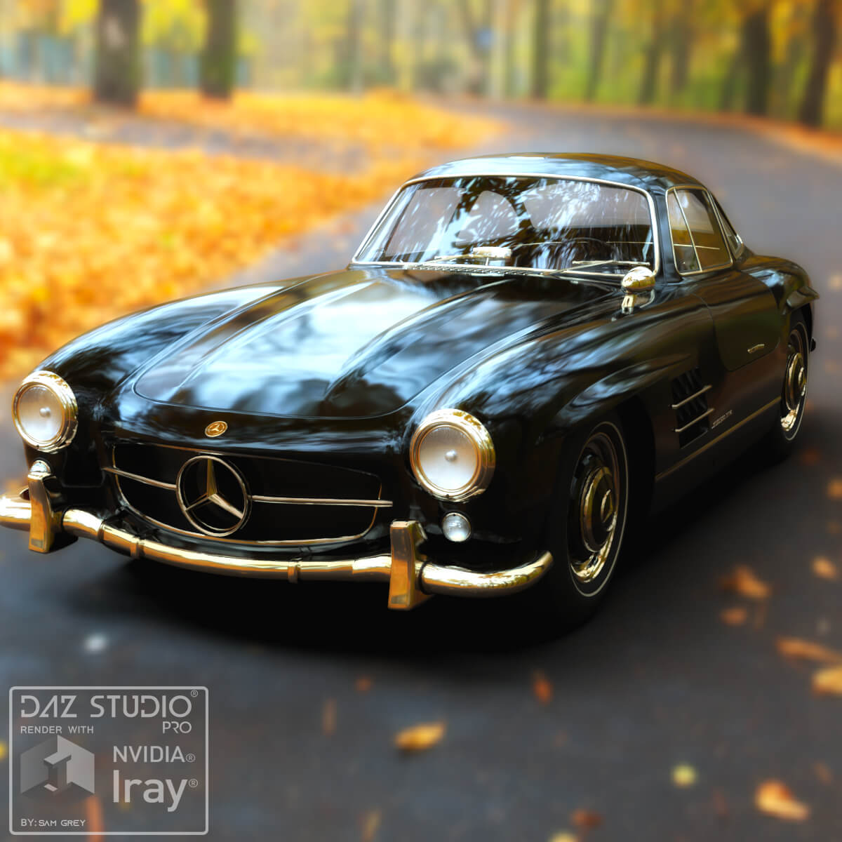 Mercedes-Benz 300SL 1955 3D Model by nerdadantes