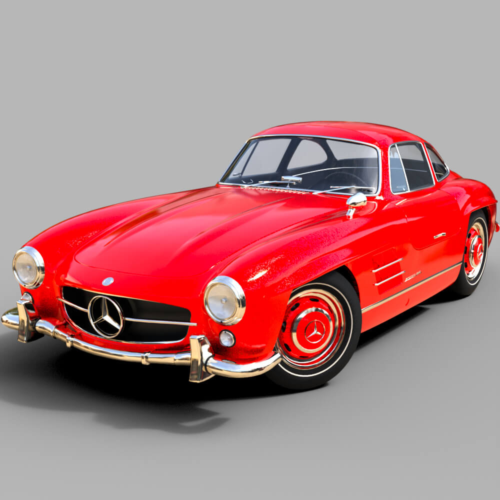 Mercedes-Benz 300SL 1955 3D Model by nerdadantes