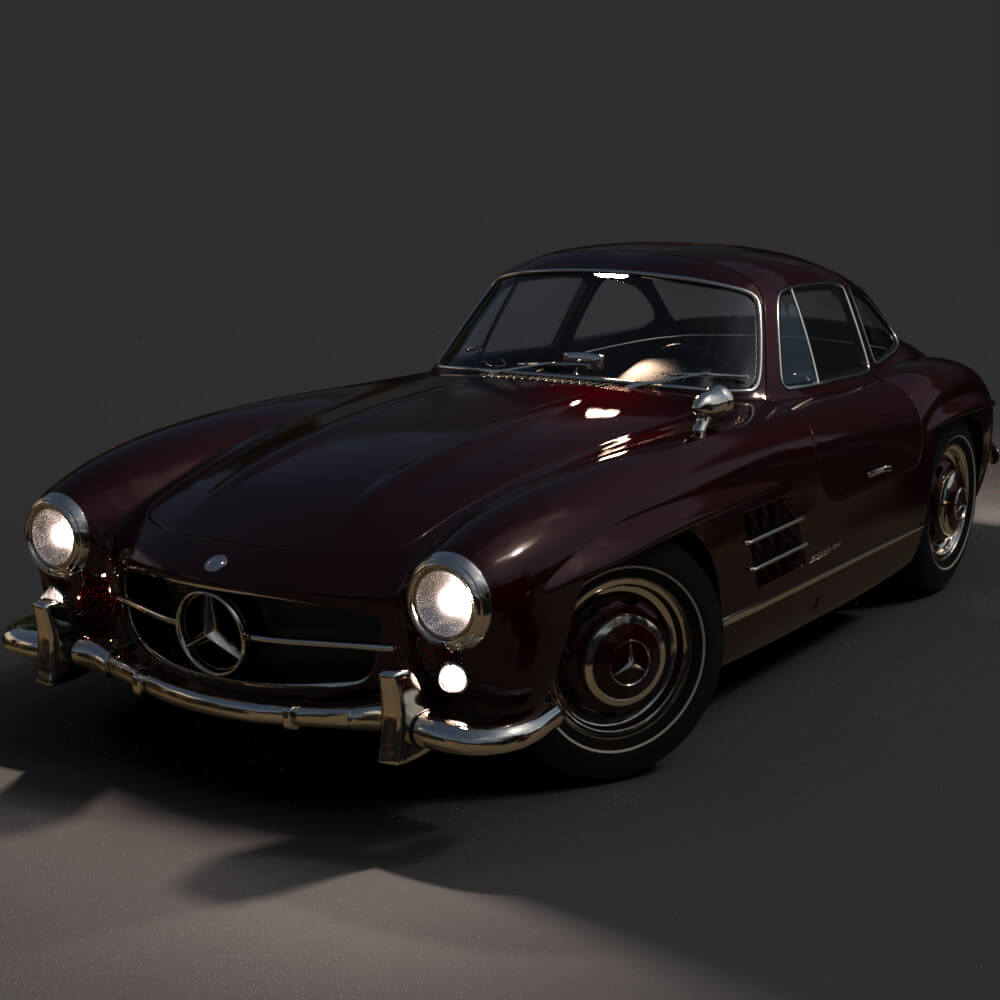 Mercedes-Benz 300SL 1955 3D Model by nerdadantes