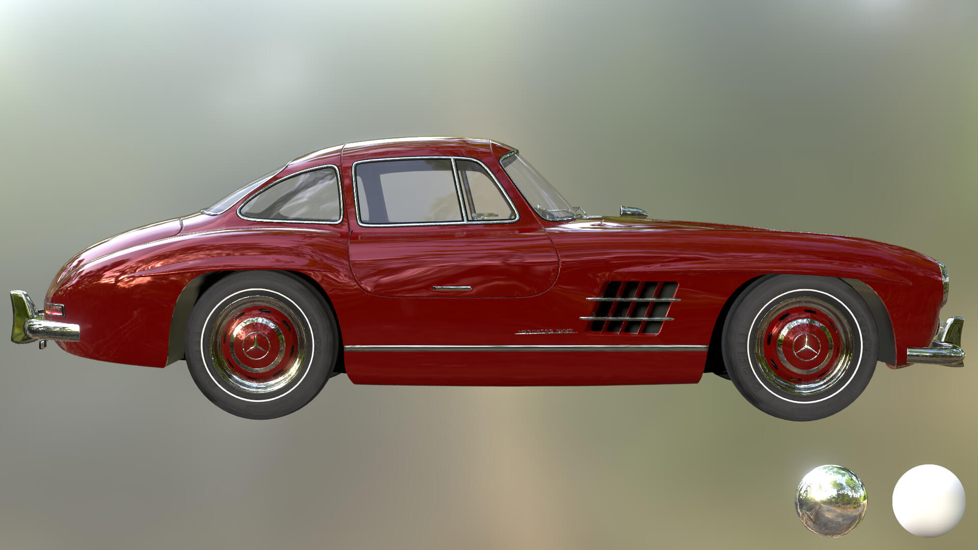 Mercedes-Benz 300SL 1955 3D Model by nerdadantes