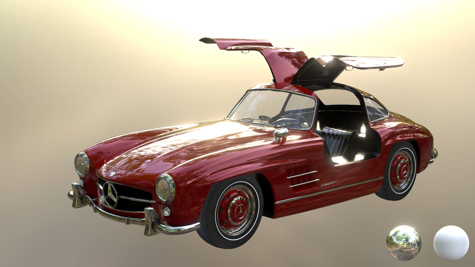 Mercedes-Benz 300SL 1955 3D Model by nerdadantes