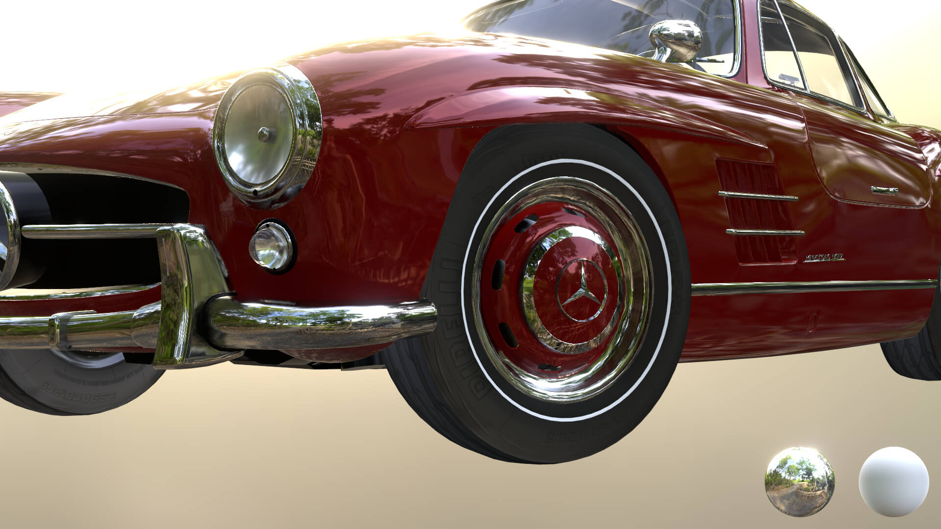 Mercedes-Benz 300SL 1955 3D Model by nerdadantes