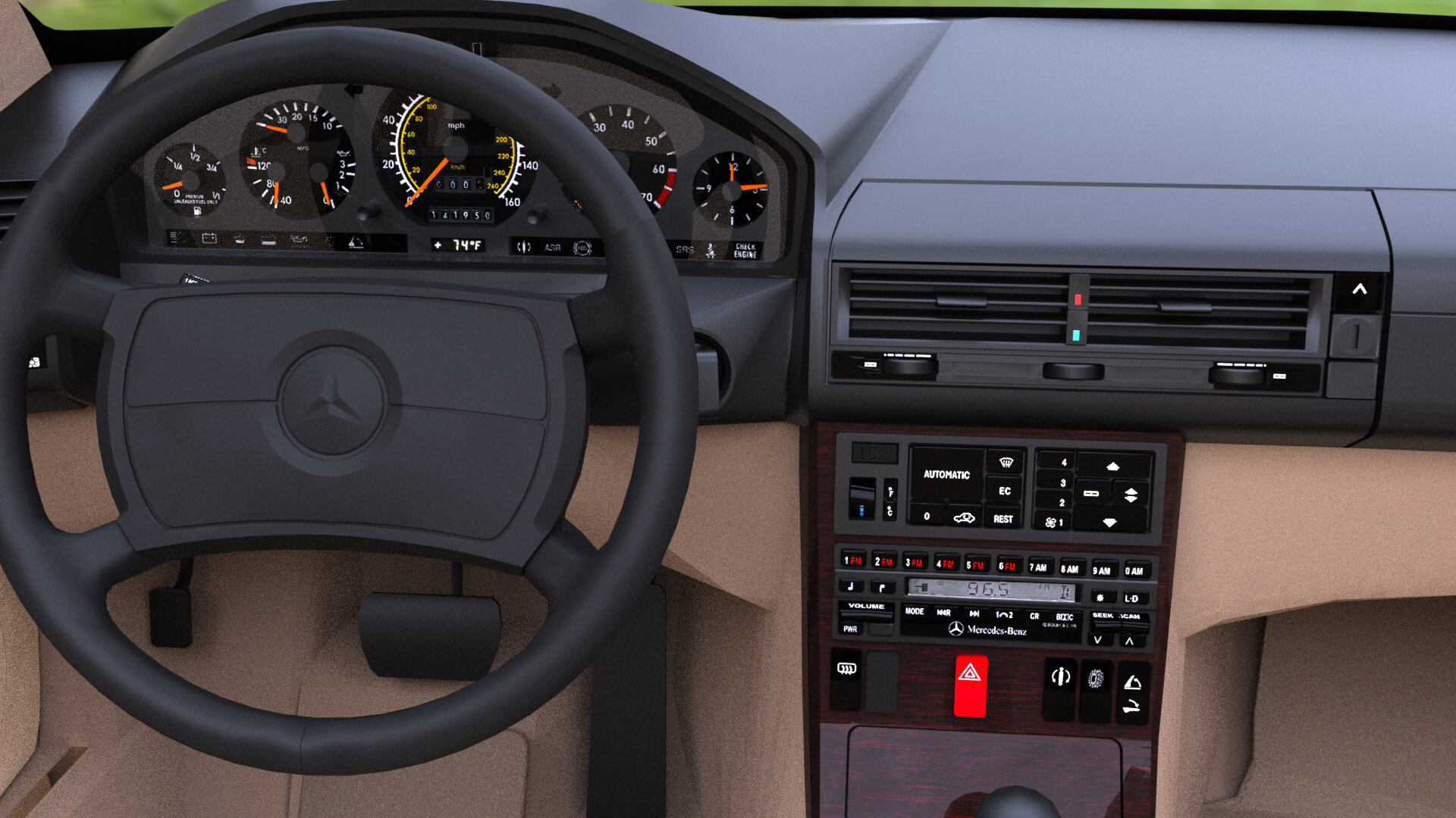 Mercedes-Benz SL 1990 3D Model by nerdadantes