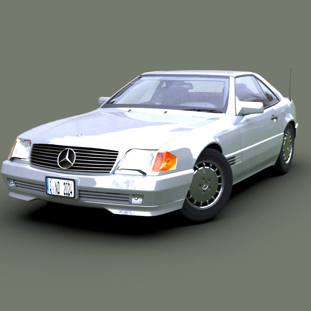 Mercedes-Benz SL 1990 3D Model by nerdadantes