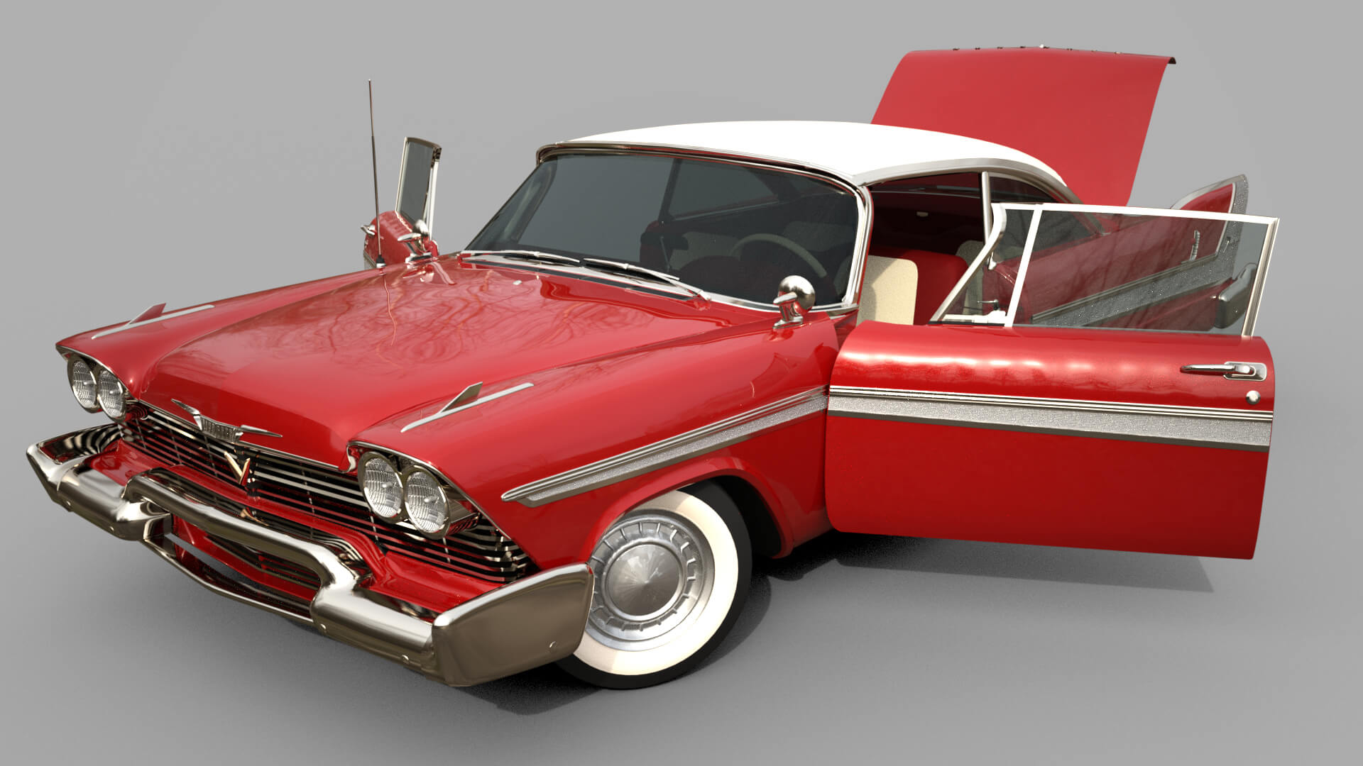 Plymouth 1958 - 3D Model by nerdadantes