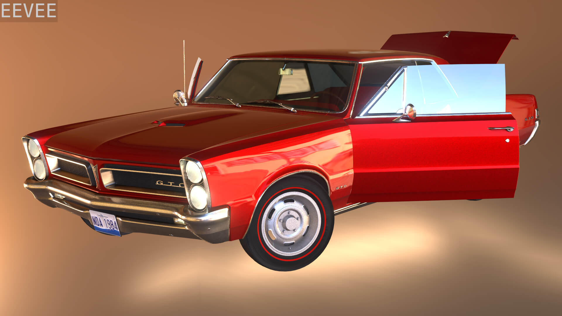 Pontiac GTO 1965 - 3D Model by nerdadantes