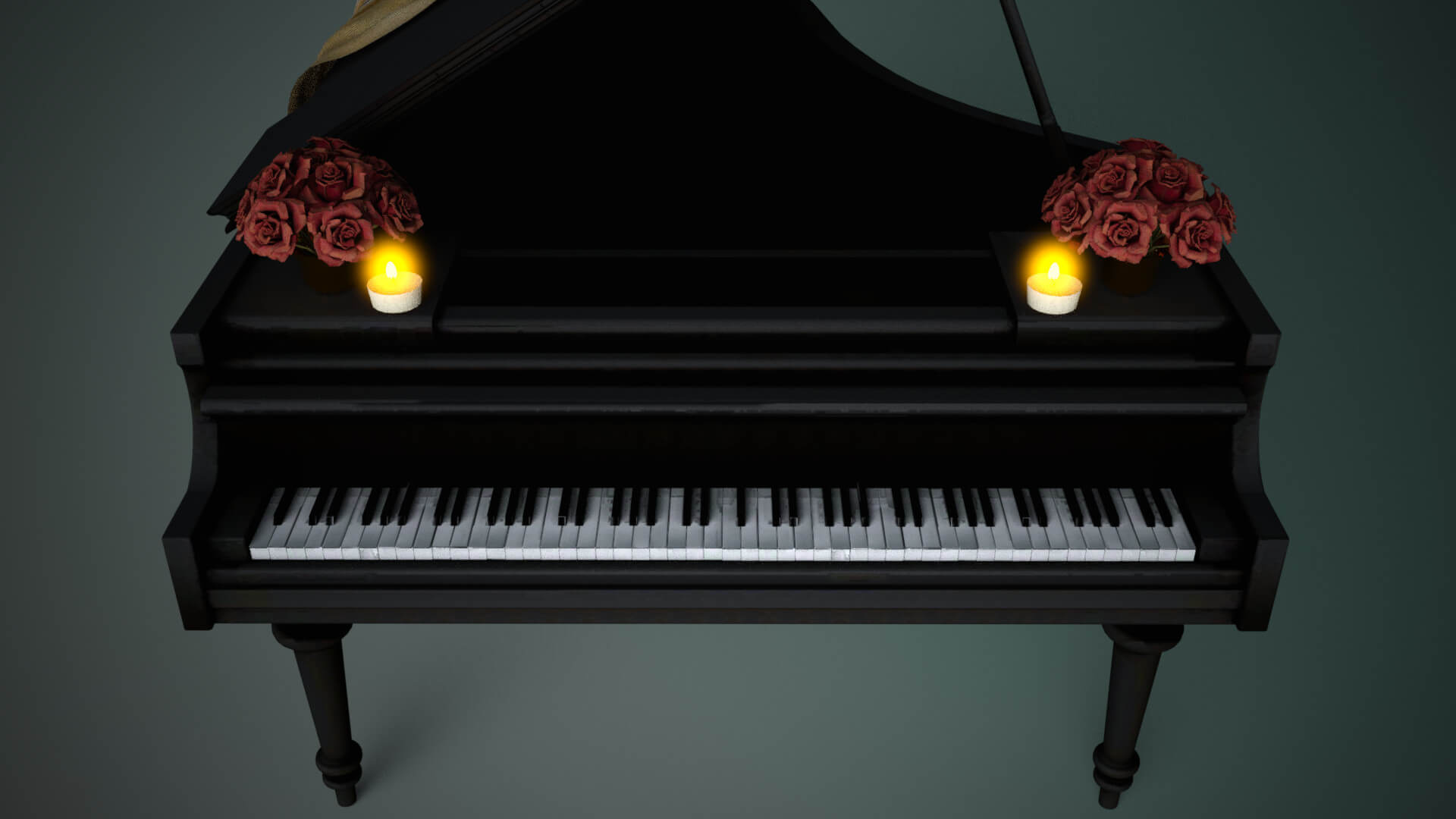 Romantic Piano Set - 3D Model by nerdadantes