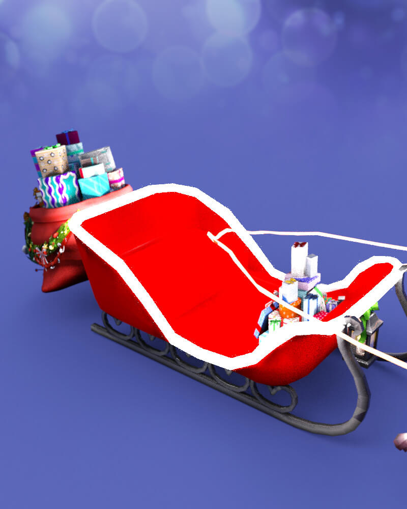 Santa's Sleigh - 3D Model by nerdadantes