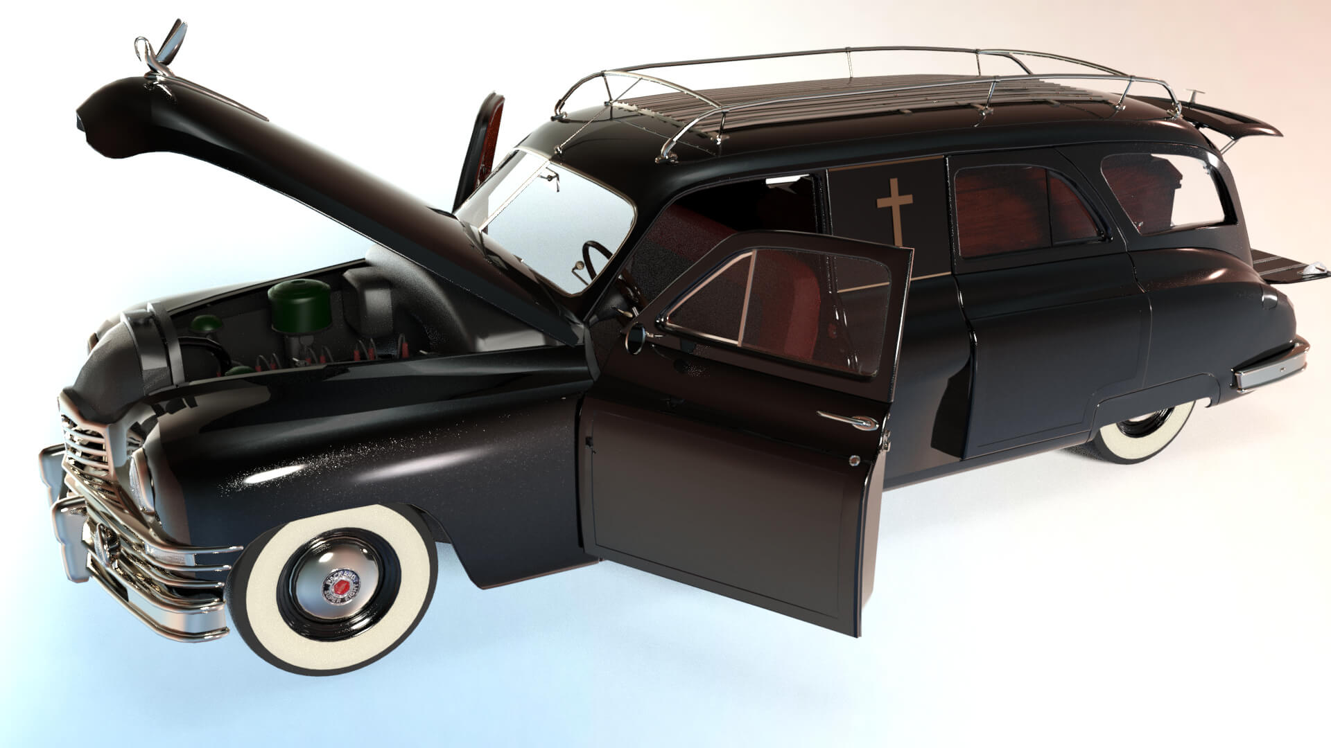 Sedan 1948 (Hearse) - 3D Model by nerdadantes