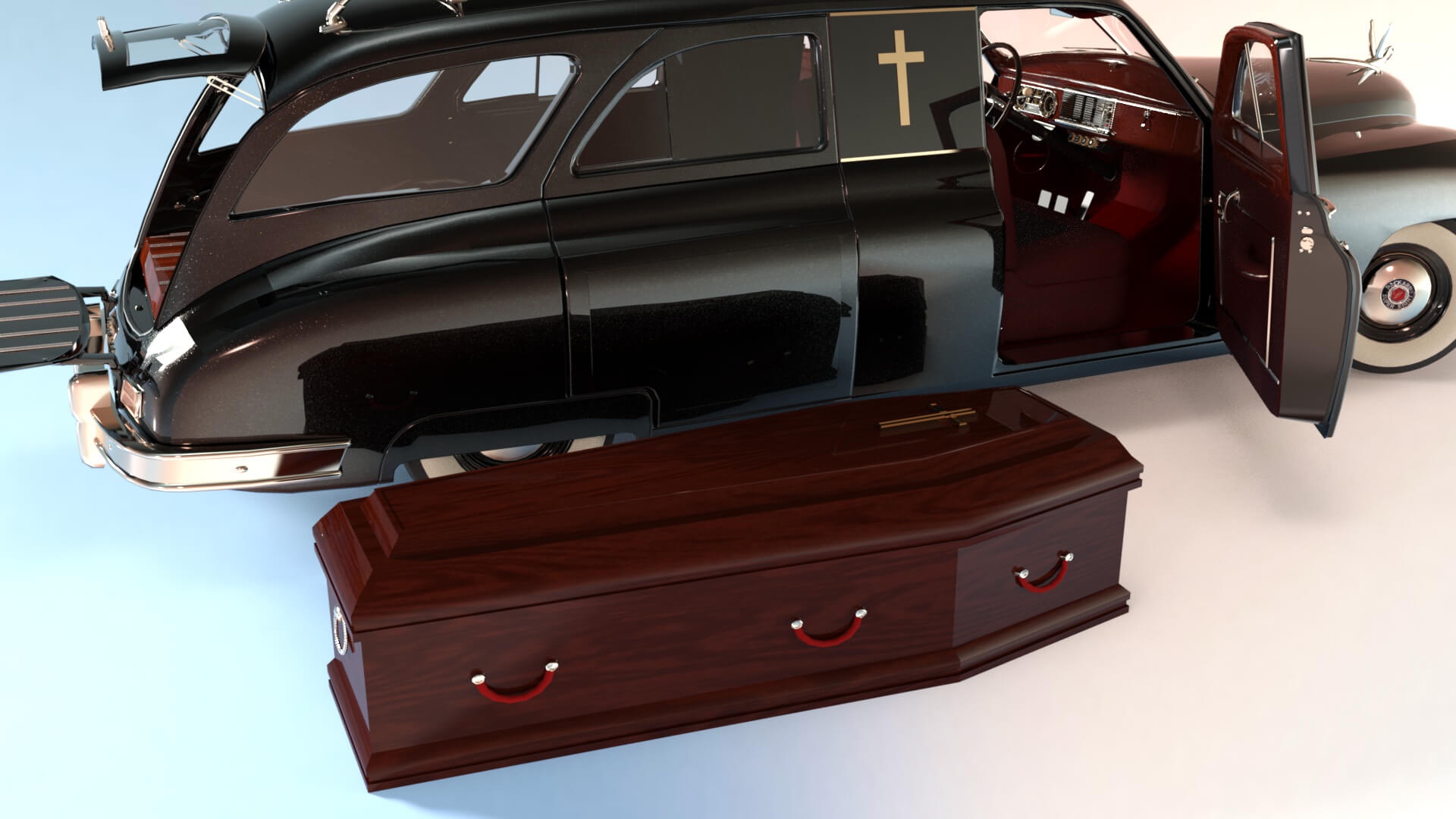 Sedan 1948 (Hearse) - 3D Model by nerdadantes