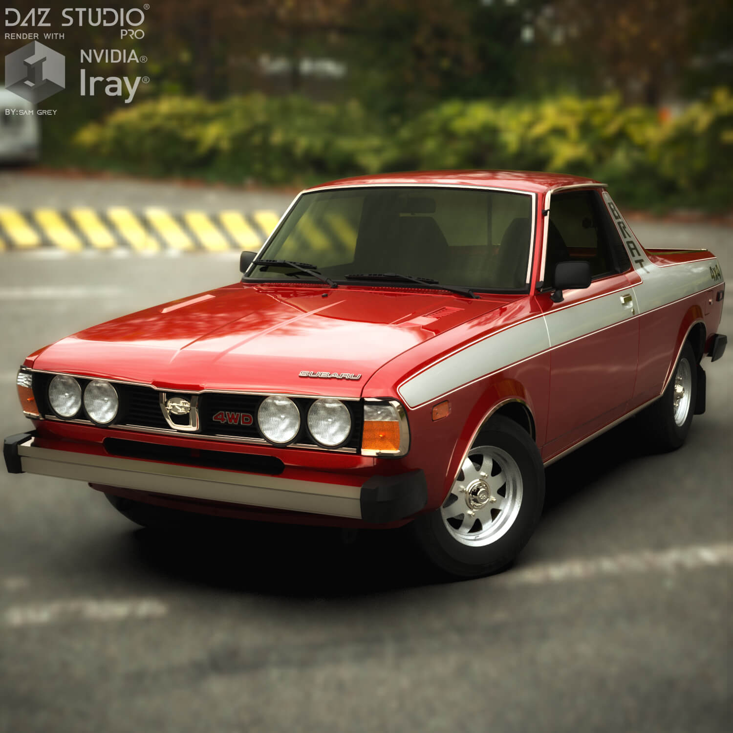 Subaru BRAT GL 1980 for Daz Studio by nerdadantes