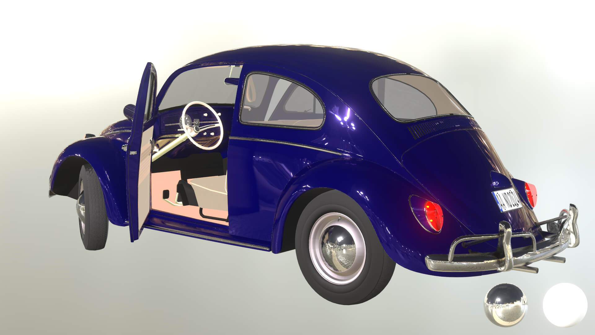 Volkswagen Beetle 1967 3D Model by nerdadantes