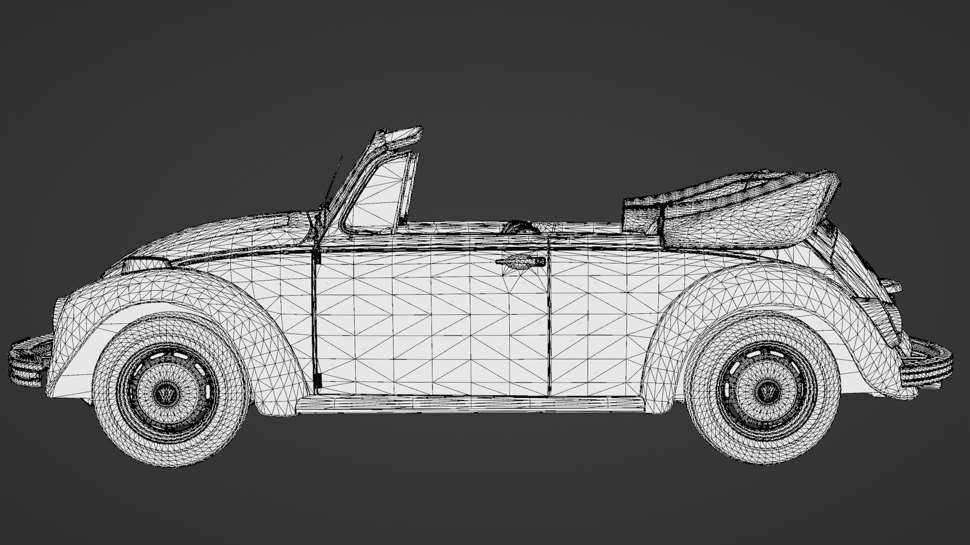 Volkswagen Beetle Convertible 1968 - 3D Model by nerdadantes