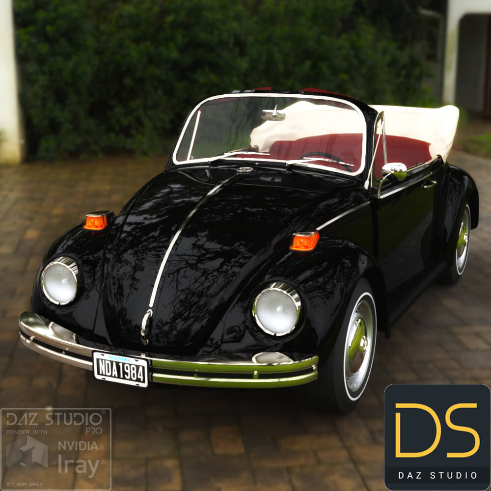 Volkswagen Beetle Convertible 1968 - Daz Content by nerdadantes
