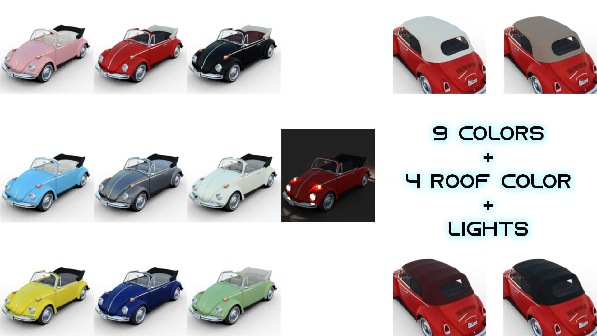 Volkswagen Beetle Convertible 1968 - Daz Content by nerdadantes