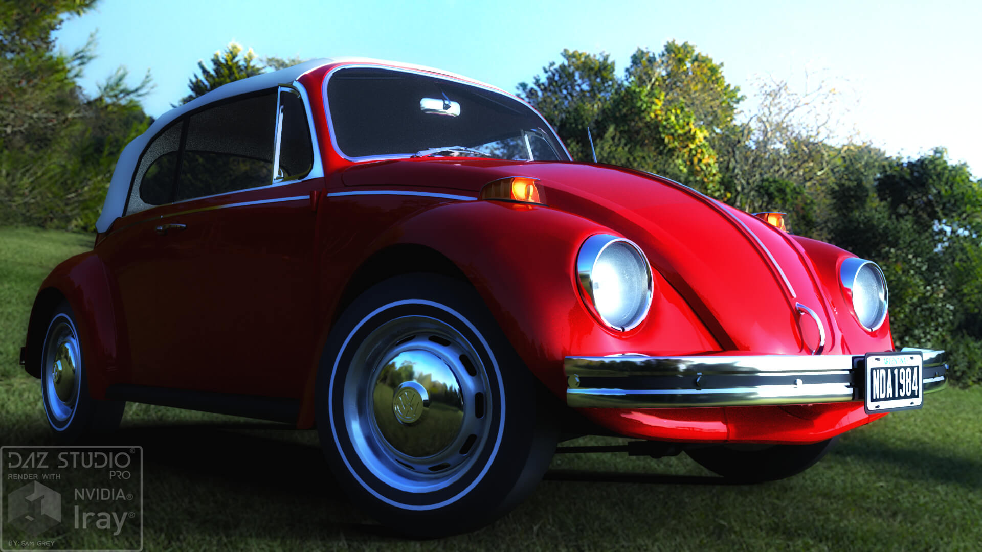 Volkswagen Beetle Convertible 1968 - Daz Content by nerdadantes