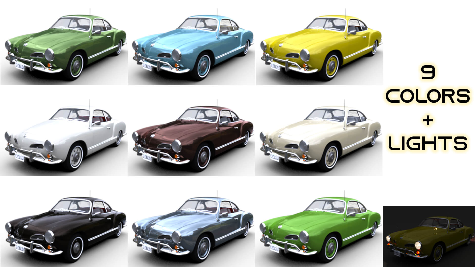 Volkswagen Karmann Ghia - 3D Model by nerdadantes