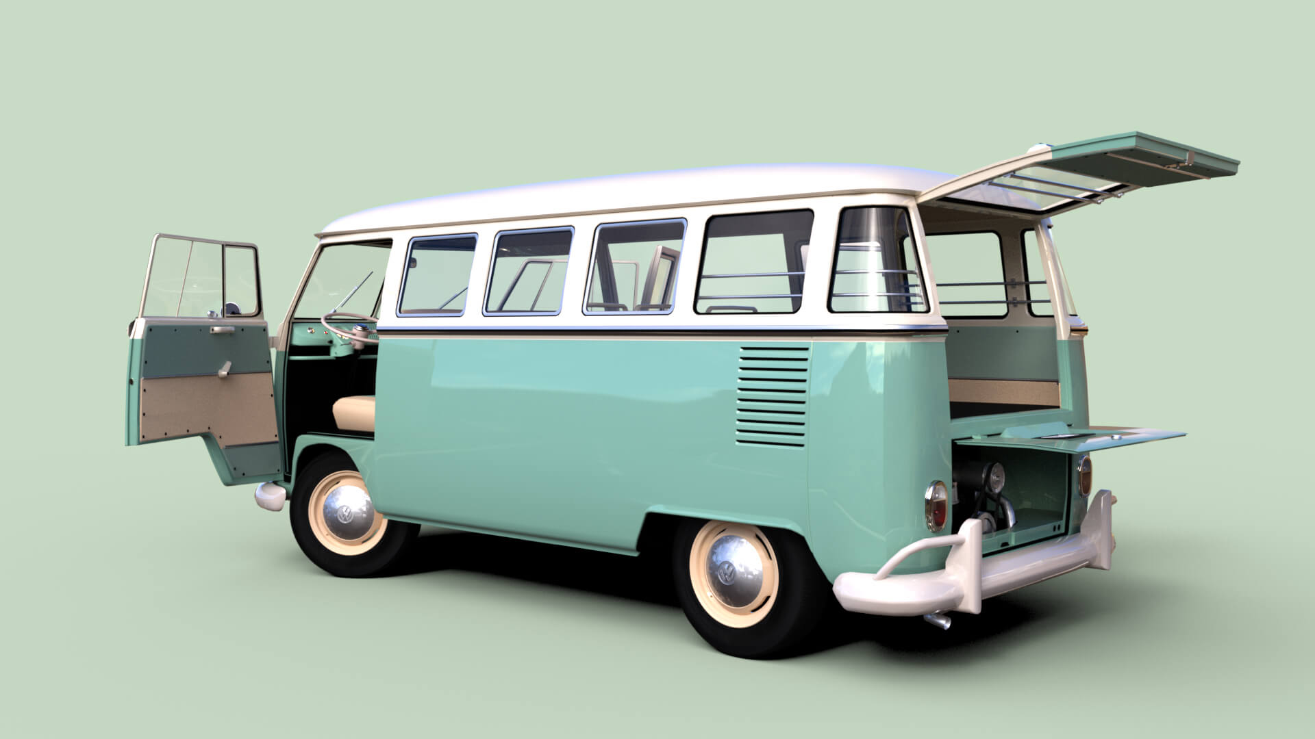 Volkswagen T1 1967 3D Model by nerdadantes