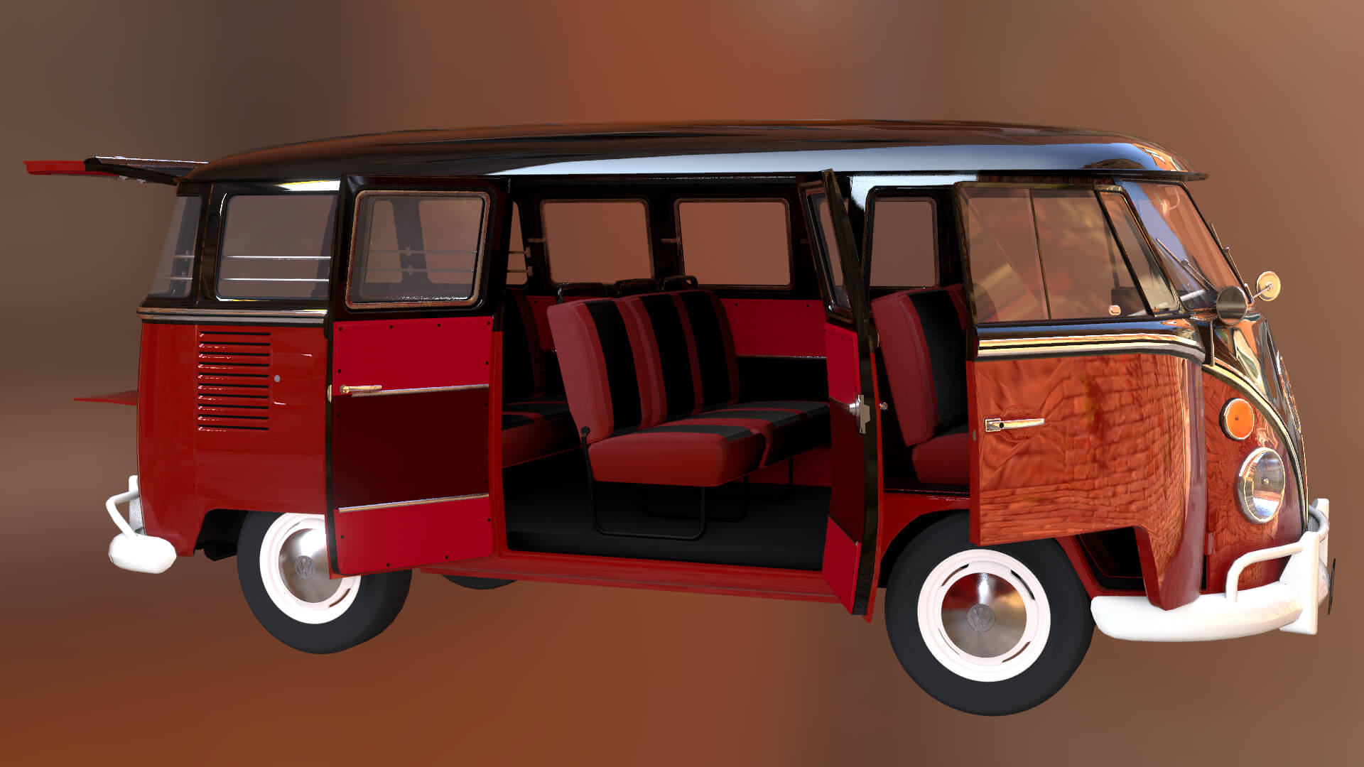 Volkswagen T1 1967 3D Model by nerdadantes