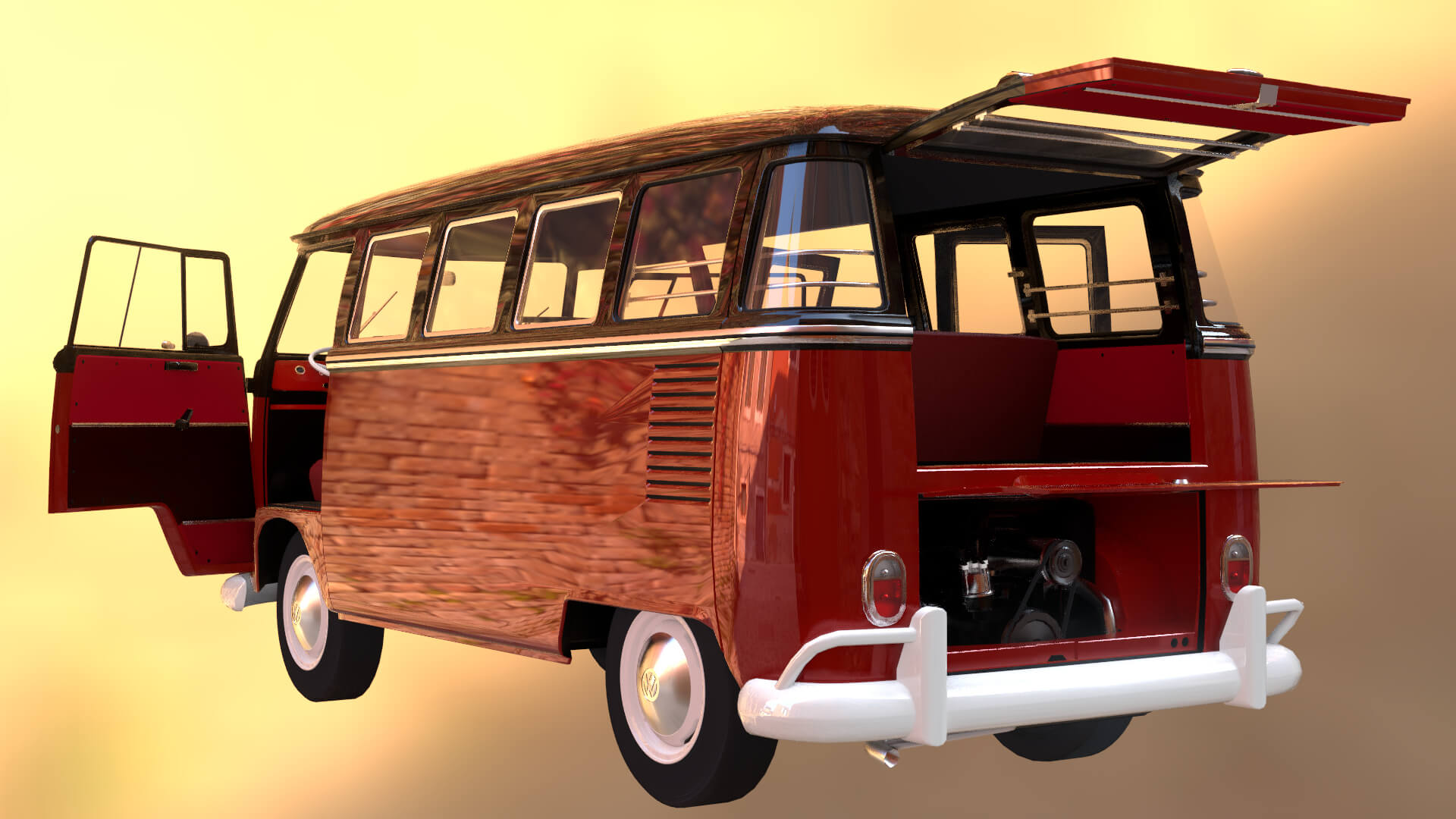 Volkswagen T1 1967 3D Model by nerdadantes
