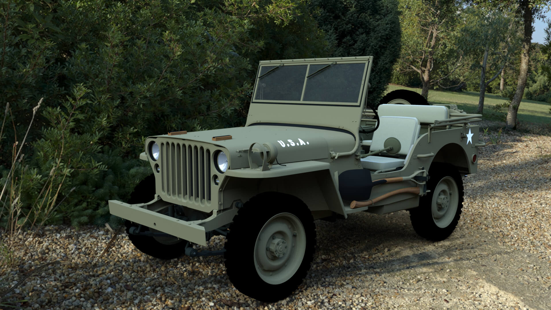 Willys MB Jeep 1945 - 3D Model by nerdadantes