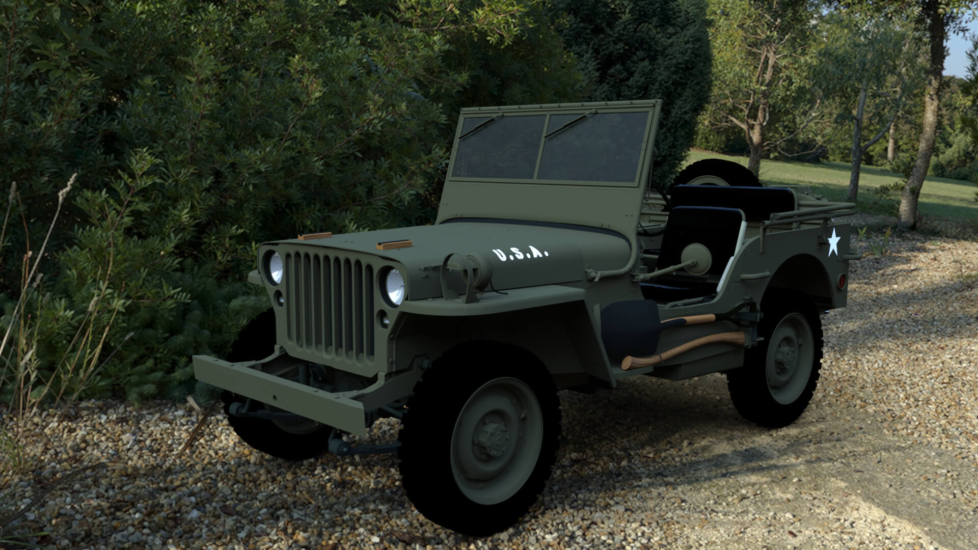 Willys MB Jeep 1945 for DAZ Studio by nerdadantes