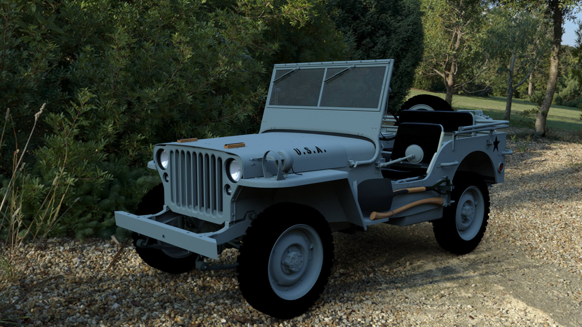 Willys MB Jeep 1945 for DAZ Studio by nerdadantes