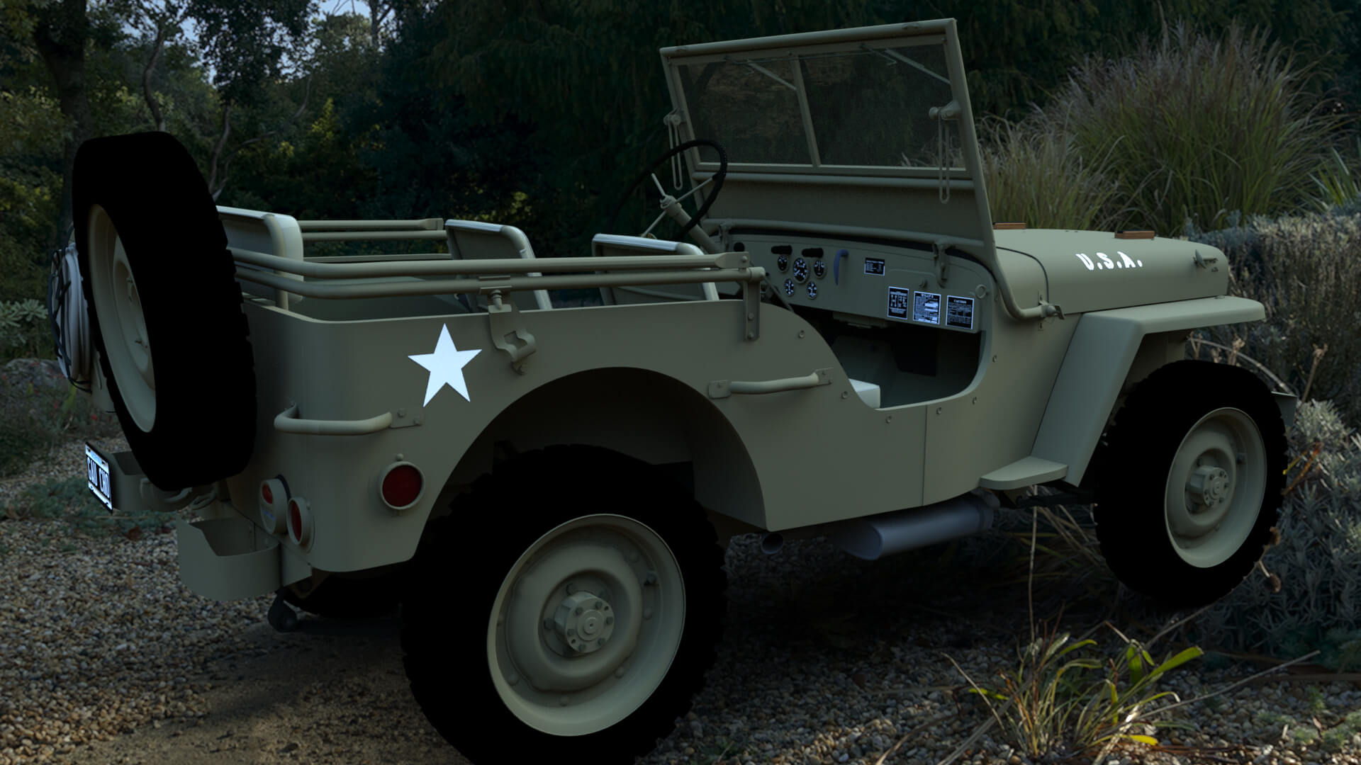 Willys MB Jeep 1945 for DAZ Studio by nerdadantes