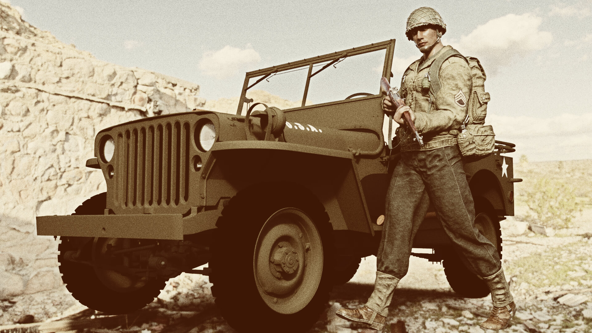 Willys MB Jeep 1945 for DAZ Studio by nerdadantes