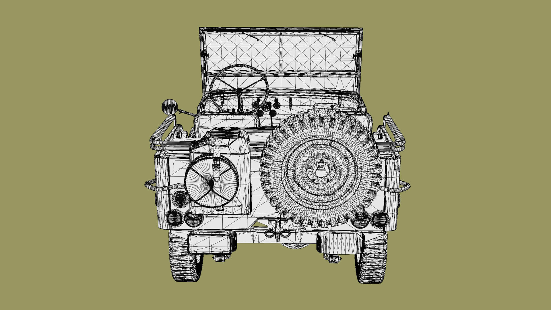 Willys MB Jeep 1945 for DAZ Studio by nerdadantes