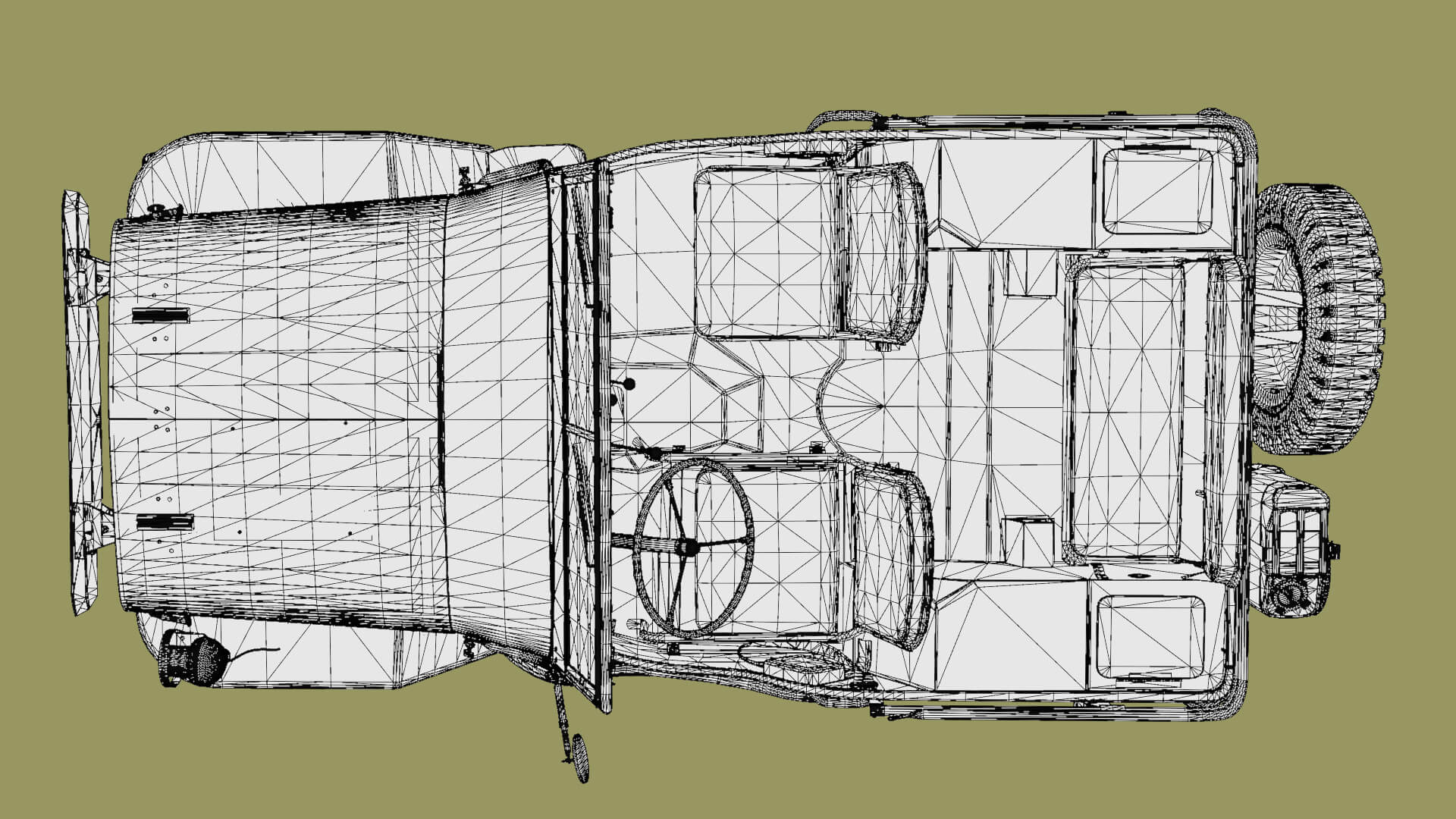 Willys MB Jeep 1945 for DAZ Studio by nerdadantes