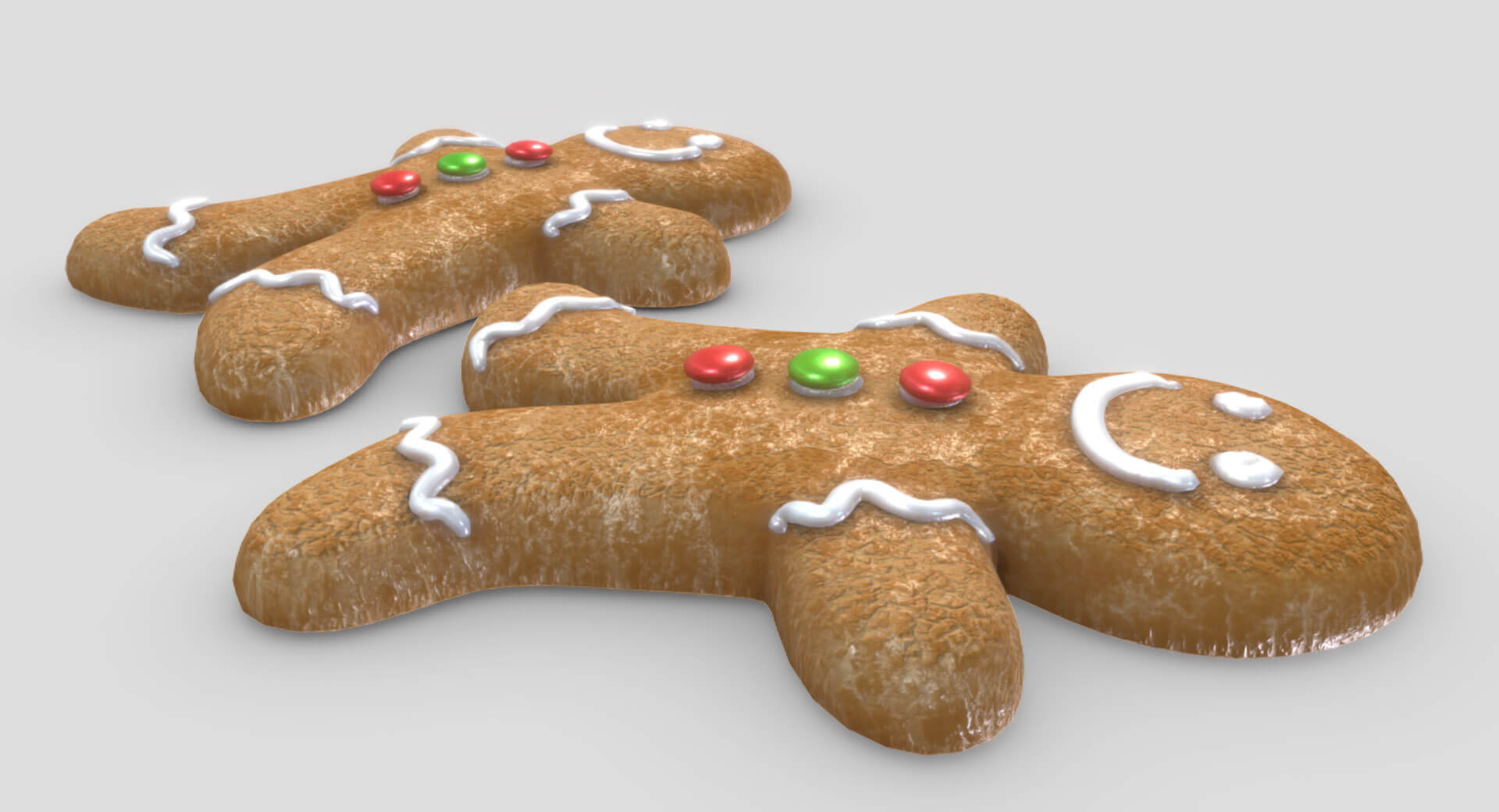 Gingerbread Man Free 3D Model by Nestaeric