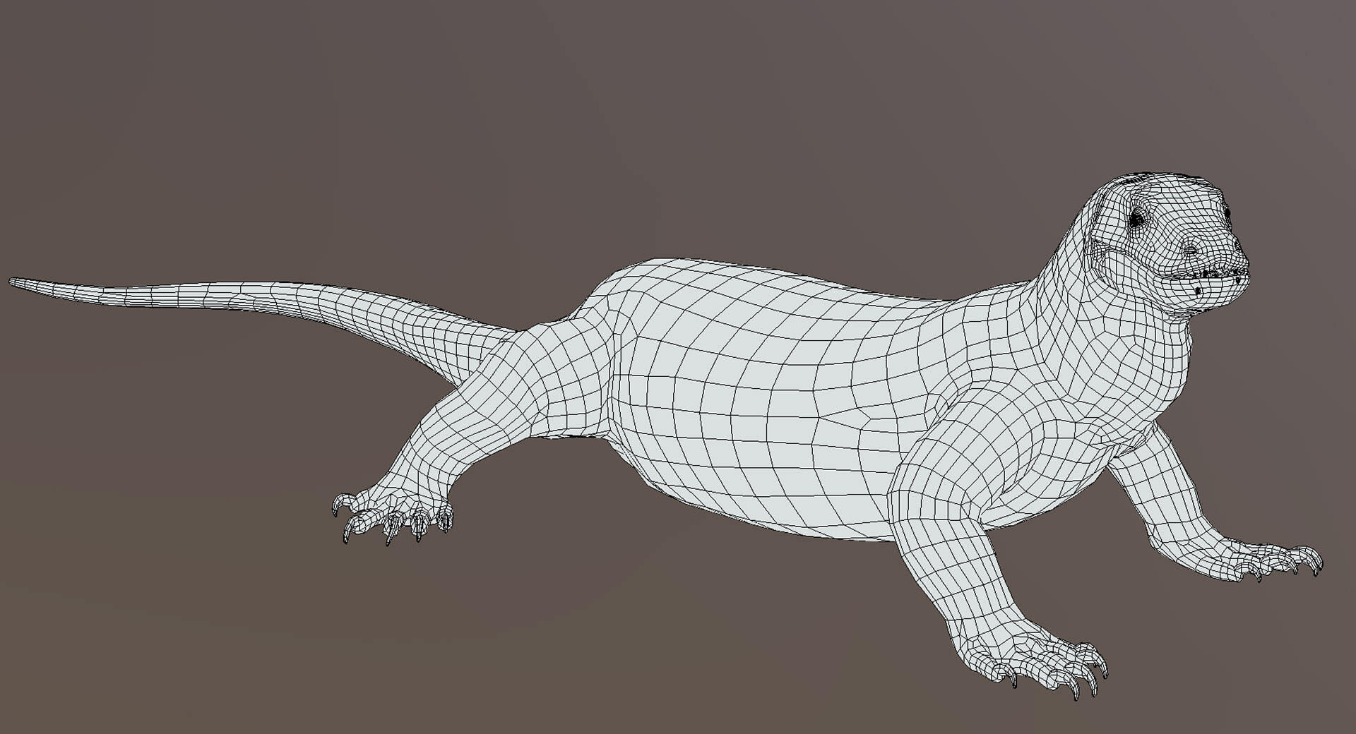 Komodo Dragon 3D Model by Nestaeric