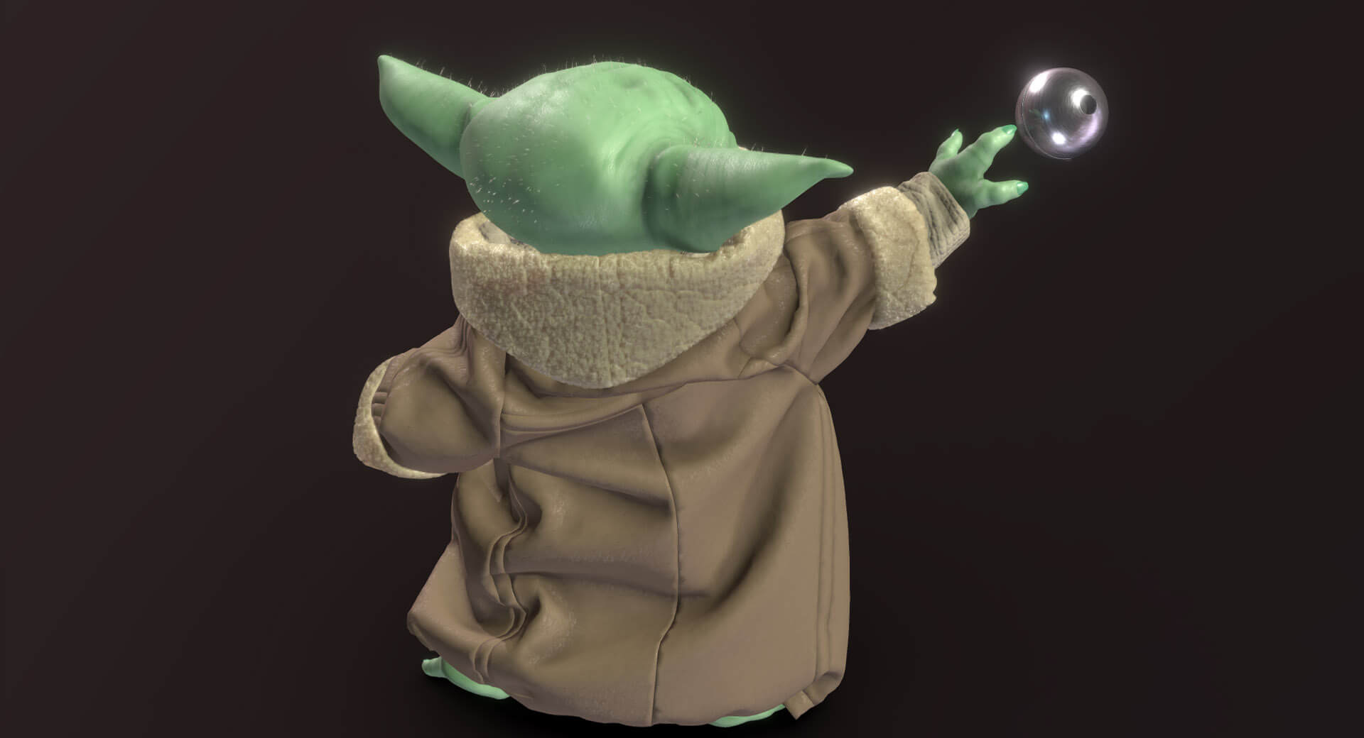 Mandalorian - Grogu ( The Force ) Free 3D Model by Nestaeric