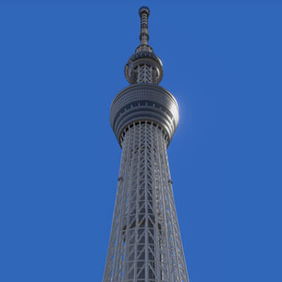 Tokyo Skytree (Day and Night Time ) - 3D Model by Nestaeric