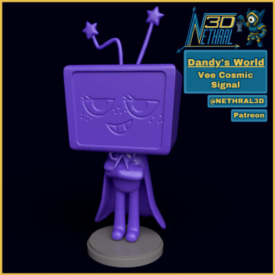 Dandy's World Skin Cosmic Signal Vee - 3D Model by Nethral3D