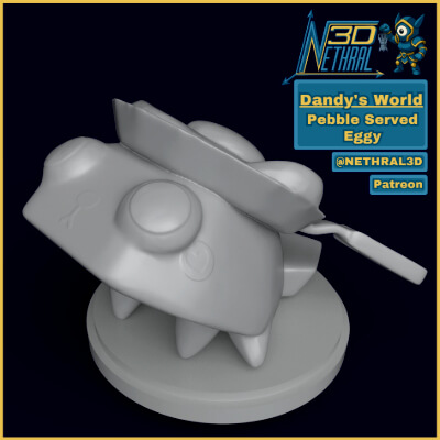 Dandy's World: Skin Served Eggy Pebble - 3D Model by Nethral3D