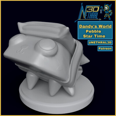 Dandy's World Skin Star-Time Pebble 3D Model by Nethral3D
